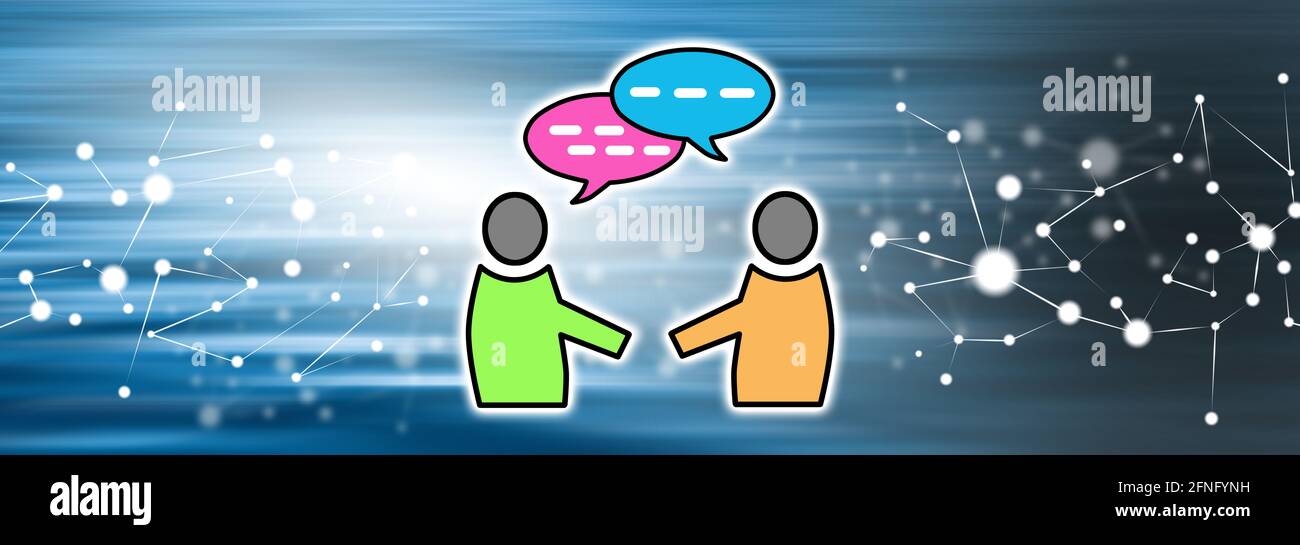Illustration of a dialog concept Stock Photo - Alamy