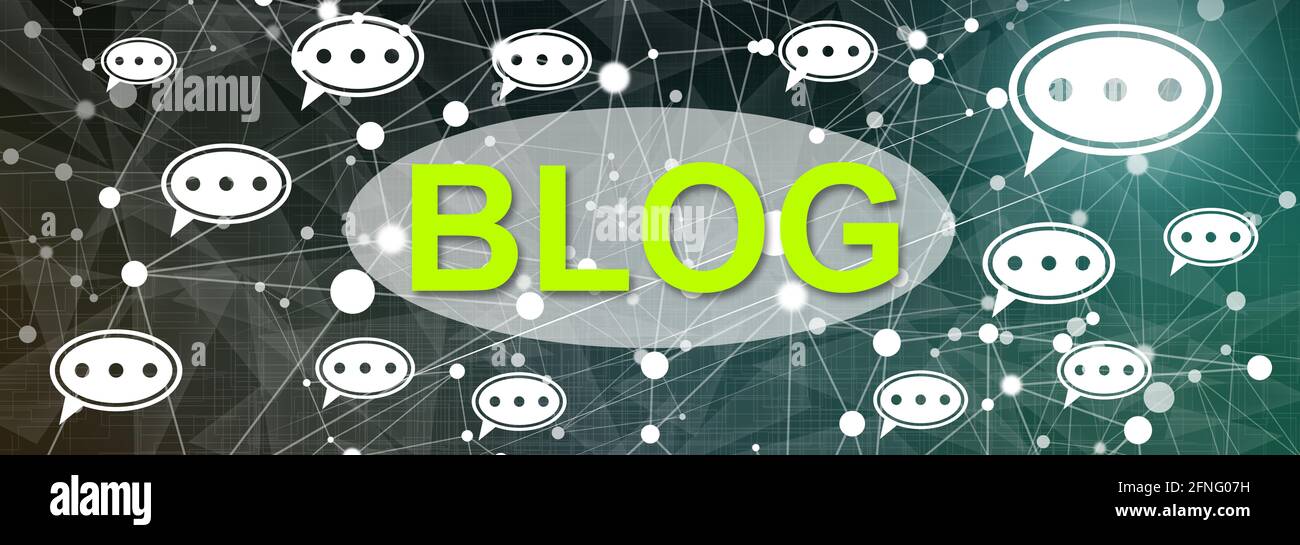 Illustration of a blog concept Stock Photo - Alamy