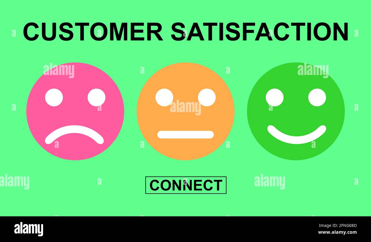Illustration of a customer satisfaction concept Stock Photo - Alamy
