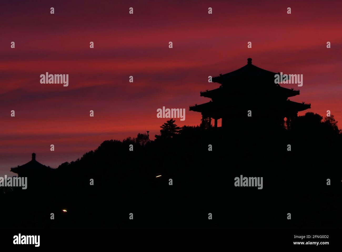 Beijing, Beijing, China. 17th May, 2021. On May 16, 2021, at sunset ...