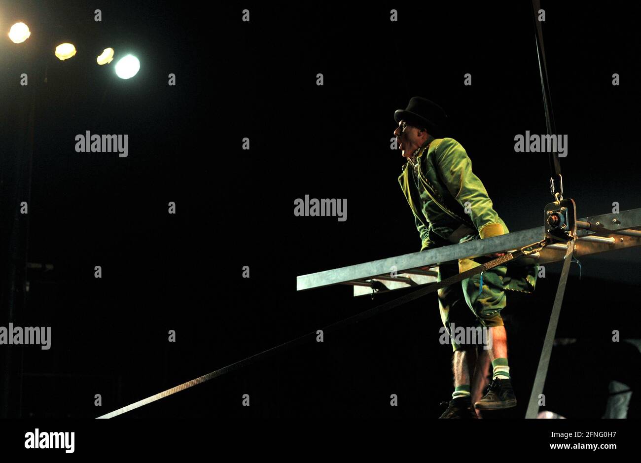 Tweedy the clown doing a ladder routine. The first full dress rehearsal ...