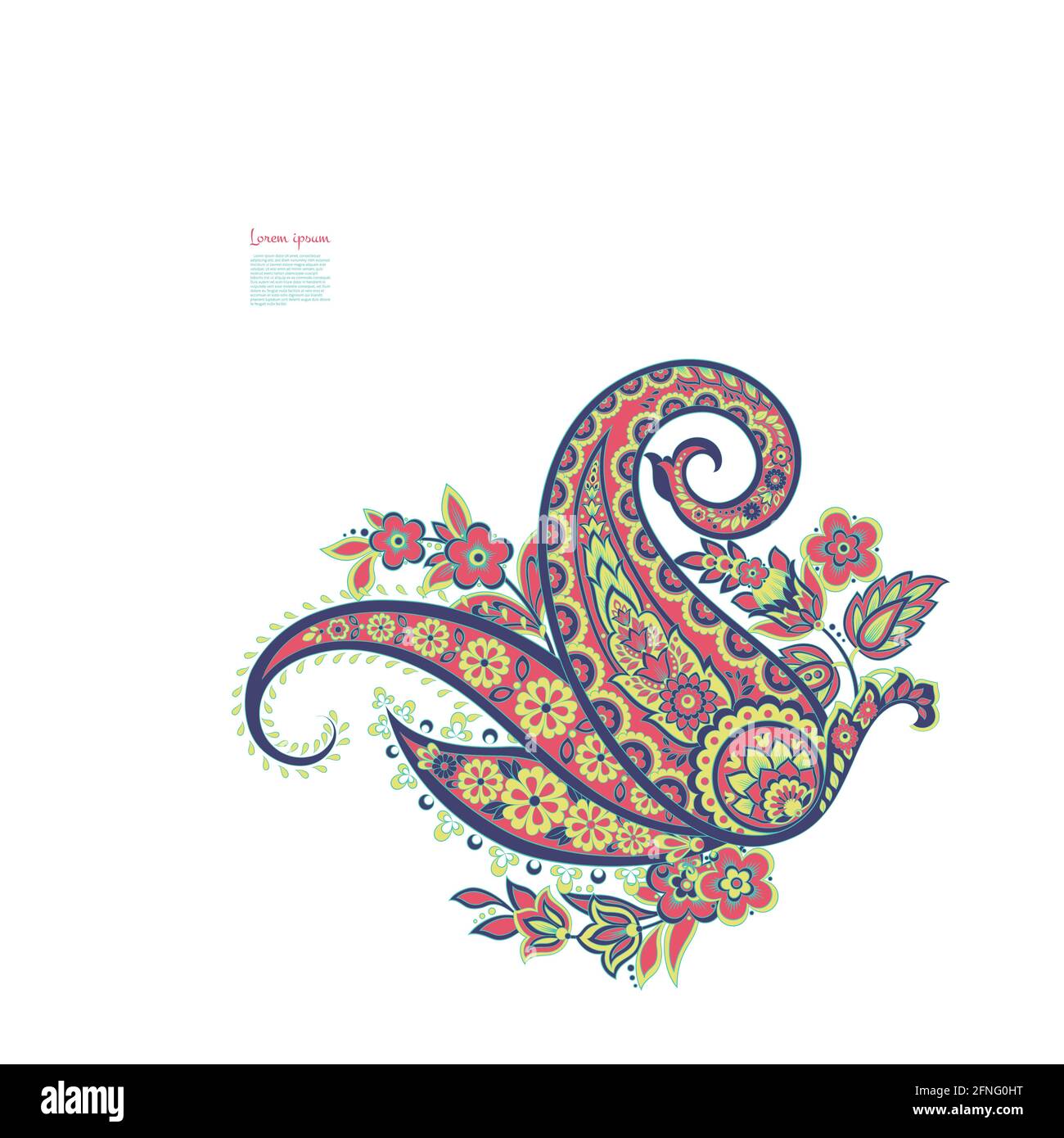 Vector Isolated indian pattern with paisley Stock Vector Image & Art ...