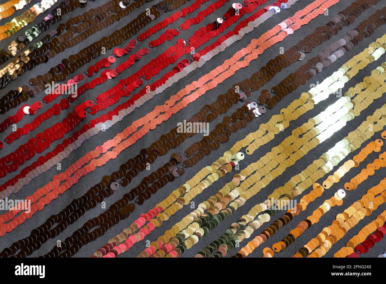 Sequins macro background. Striped colorful background. Striped sequin ...
