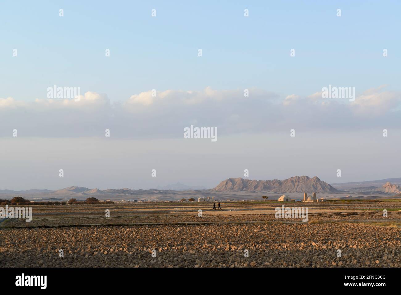 The edge of village Mohammedieh near town Nain and Dasht-e Kavir desert ...