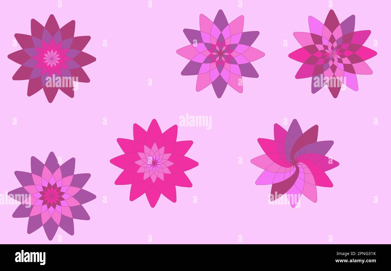 Natural circle of flowers Stock Vector Images - Alamy