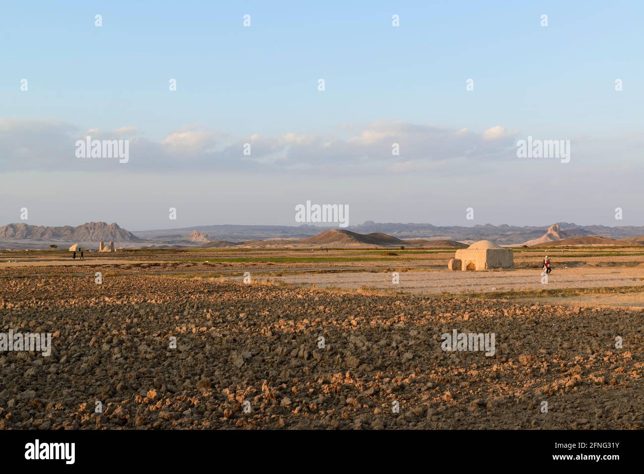 The edge of village Mohammedieh near town Nain and Dasht-e Kavir desert ...