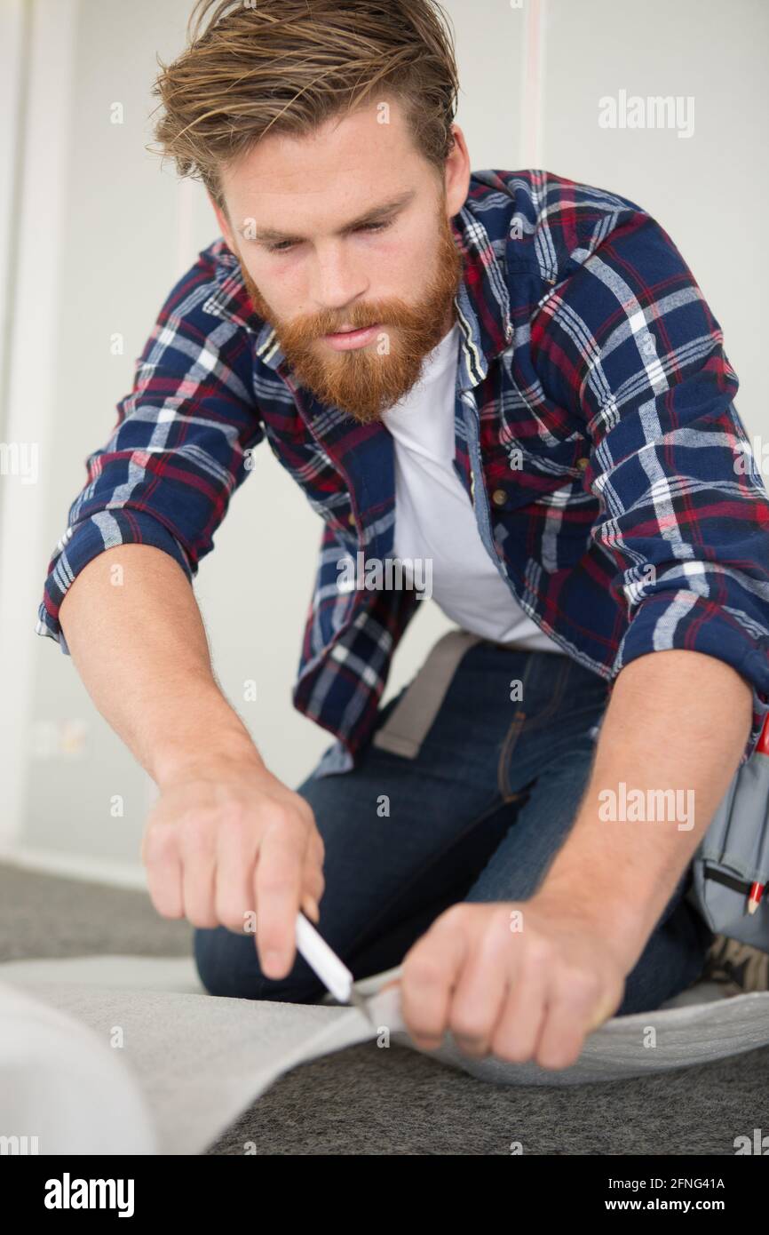 Install carpet hi-res stock photography and images - Alamy