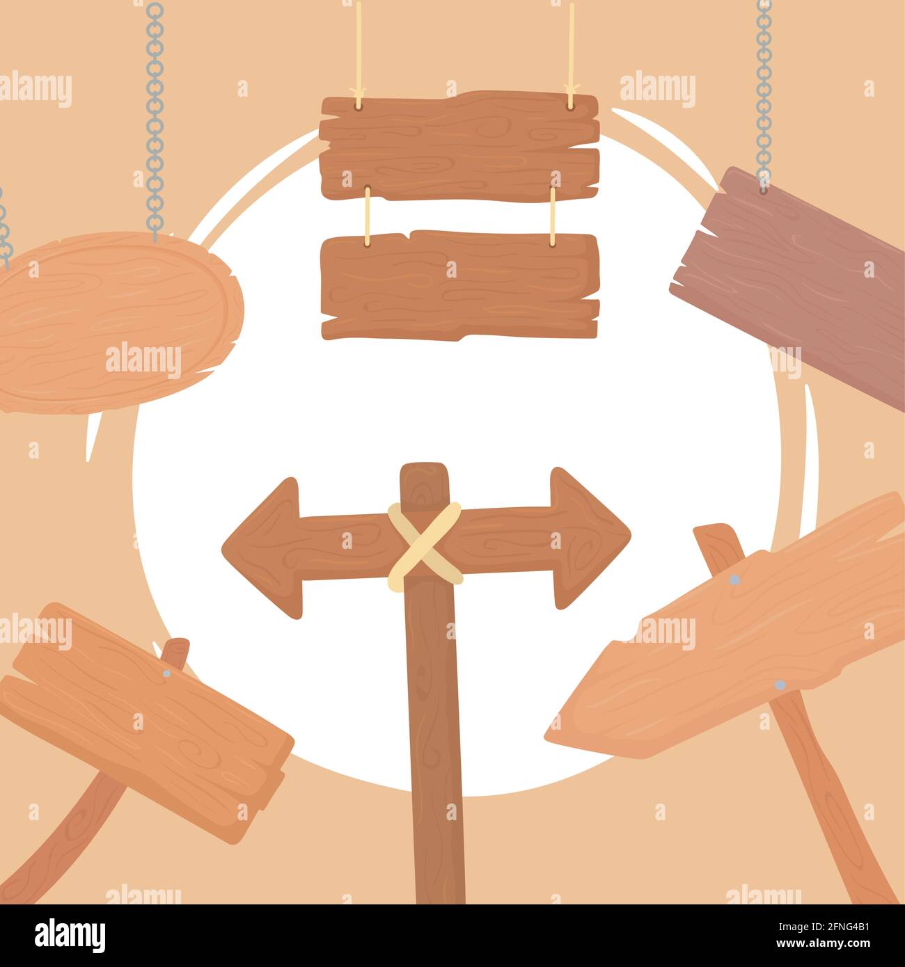 Wooden arrow signs boards Stock Vector Images - Alamy