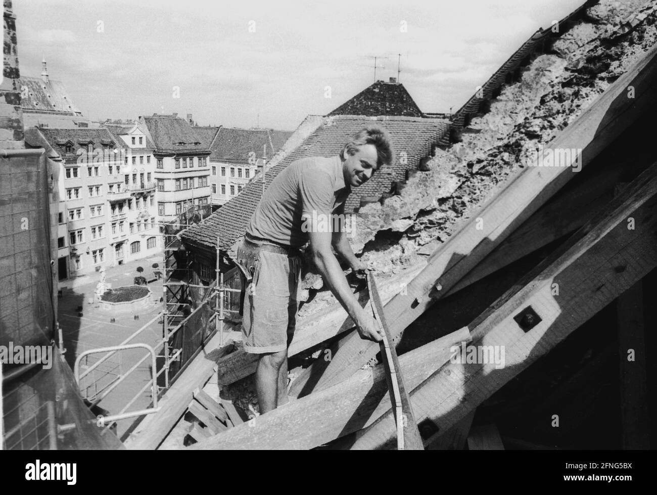 GDR country / Saxony / 1992 Goerlitz. Medieval old town, very ...