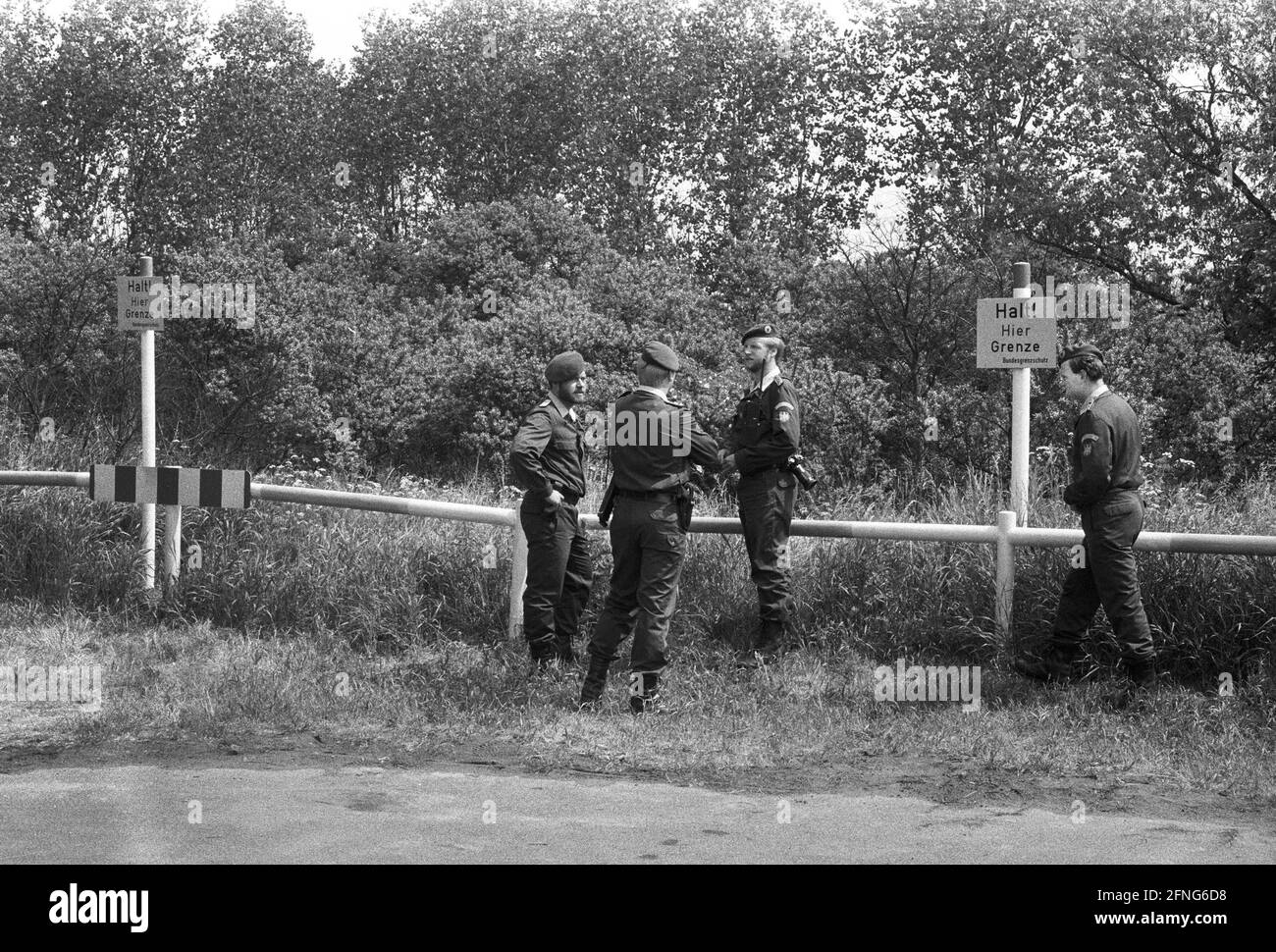 Inner german border at the baltic sea Black and White Stock Photos ...
