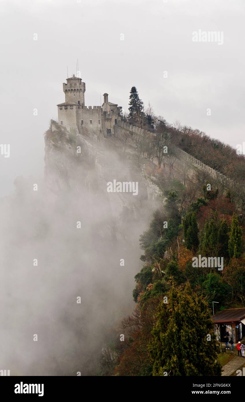 Europe, italy, Marche, The Guaita fortress (Prima Torre) is the oldest ...