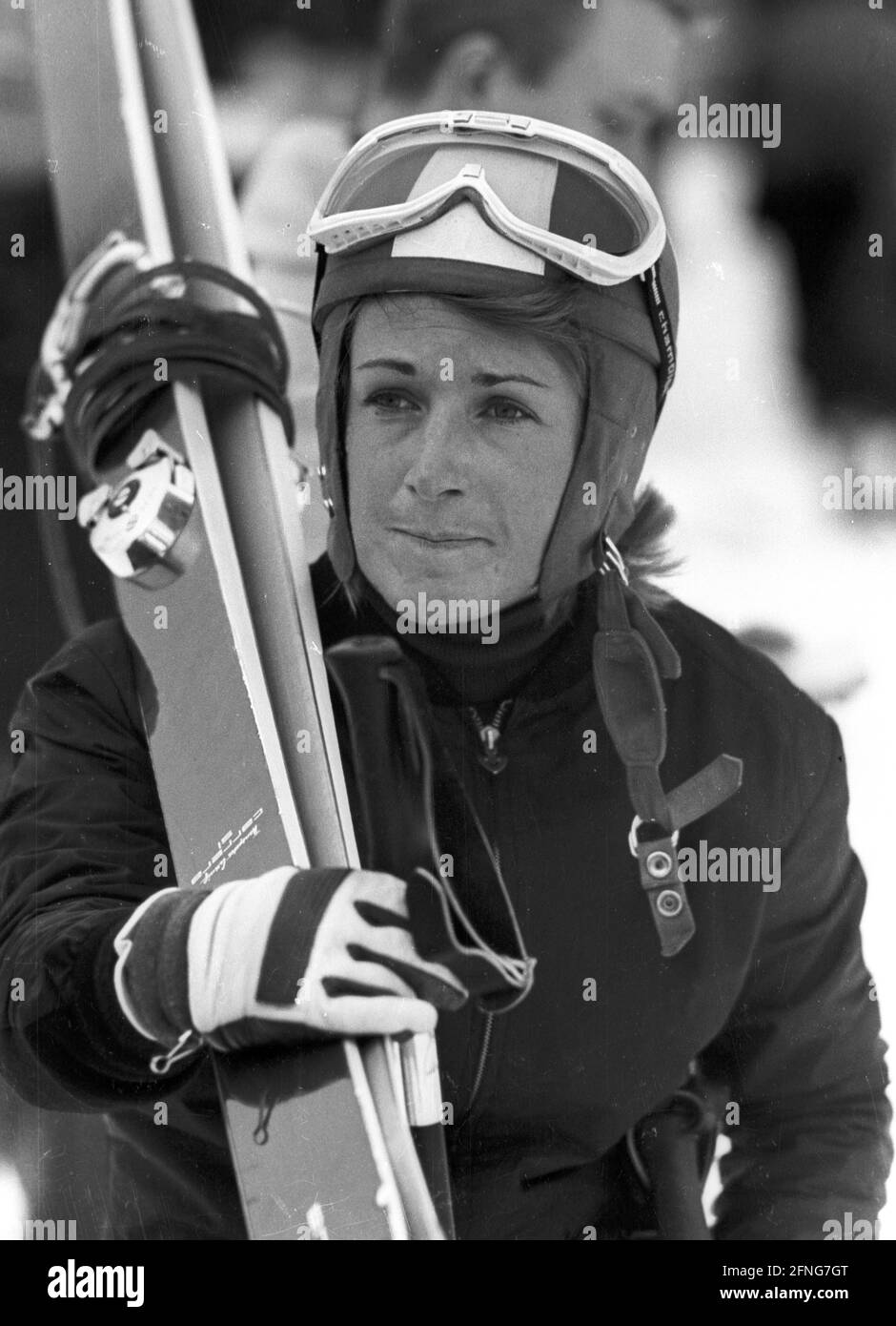 Women's downhill race in Bad Gastein 16.01.1964. Heidi Biebl ...