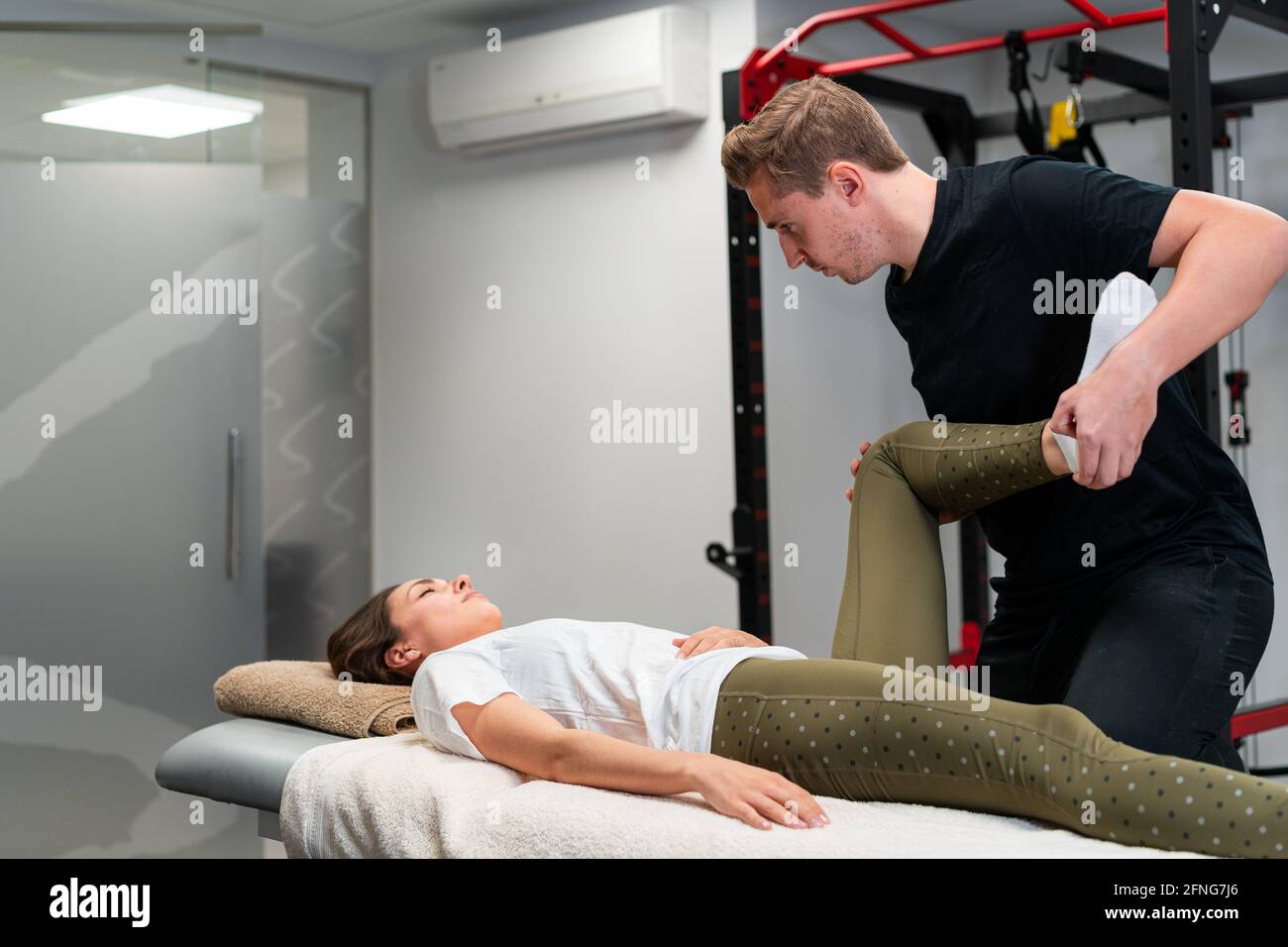 Man touching woman leg hi-res stock photography and images - Alamy