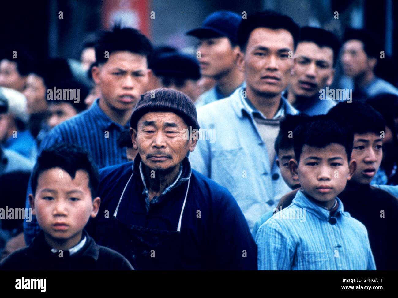 China, Beijing, February 1971 Photo: Chinese on Tien an Mien Square ...