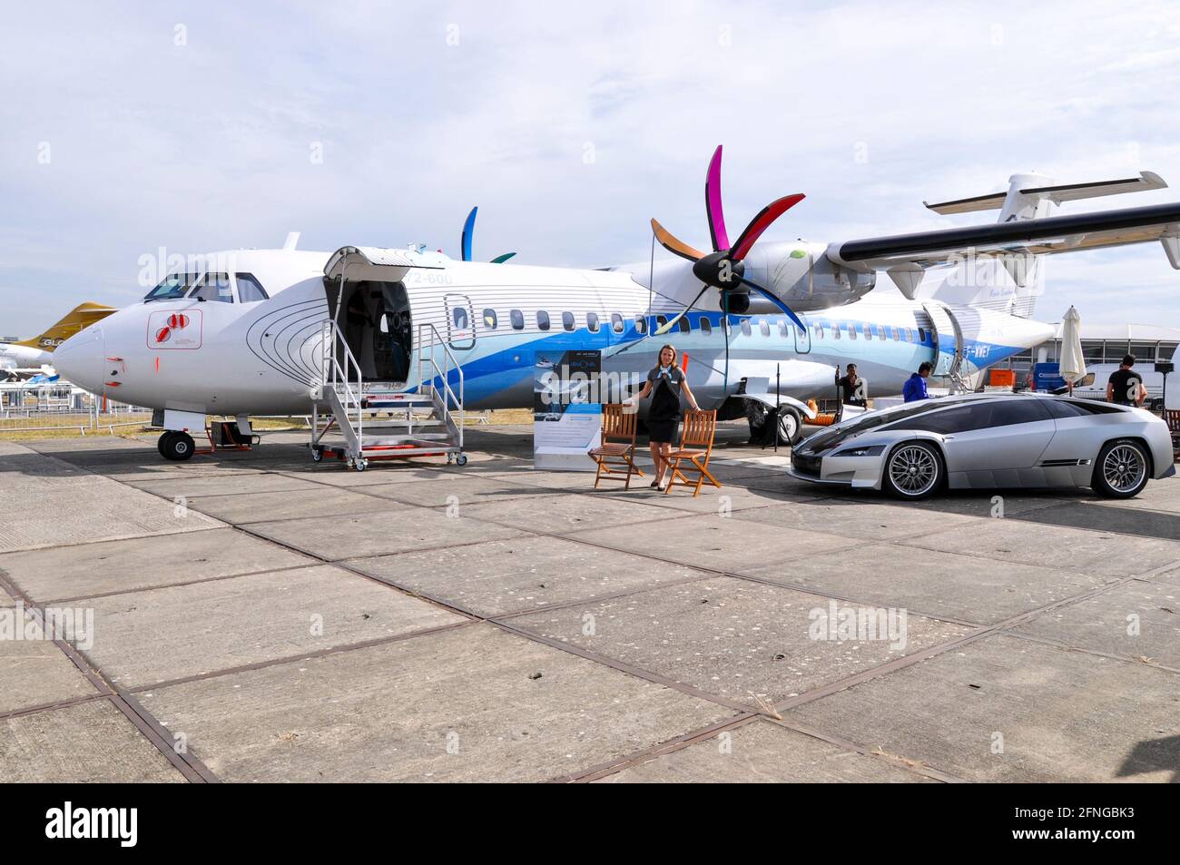 ATR-72-600 F-WWEY displayed at Farnborough 2010. With Giugiaro Quaranta ...