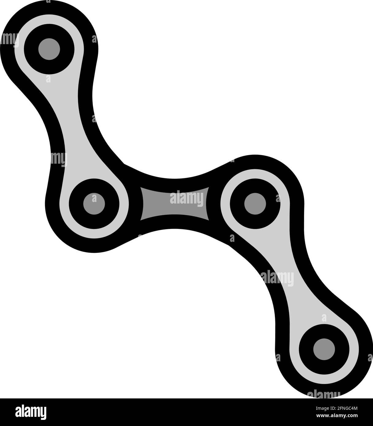 Bike Chain Icon. Editable Bold Outline With Color Fill Design. Vector ...