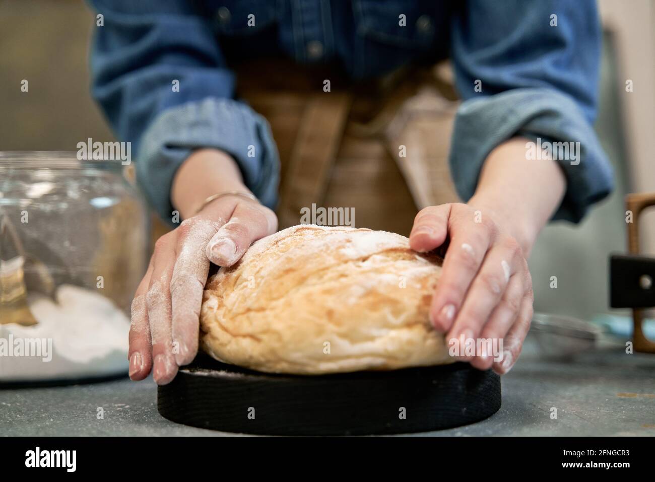Whole wheat bread woman hi-res stock photography and images - Alamy
