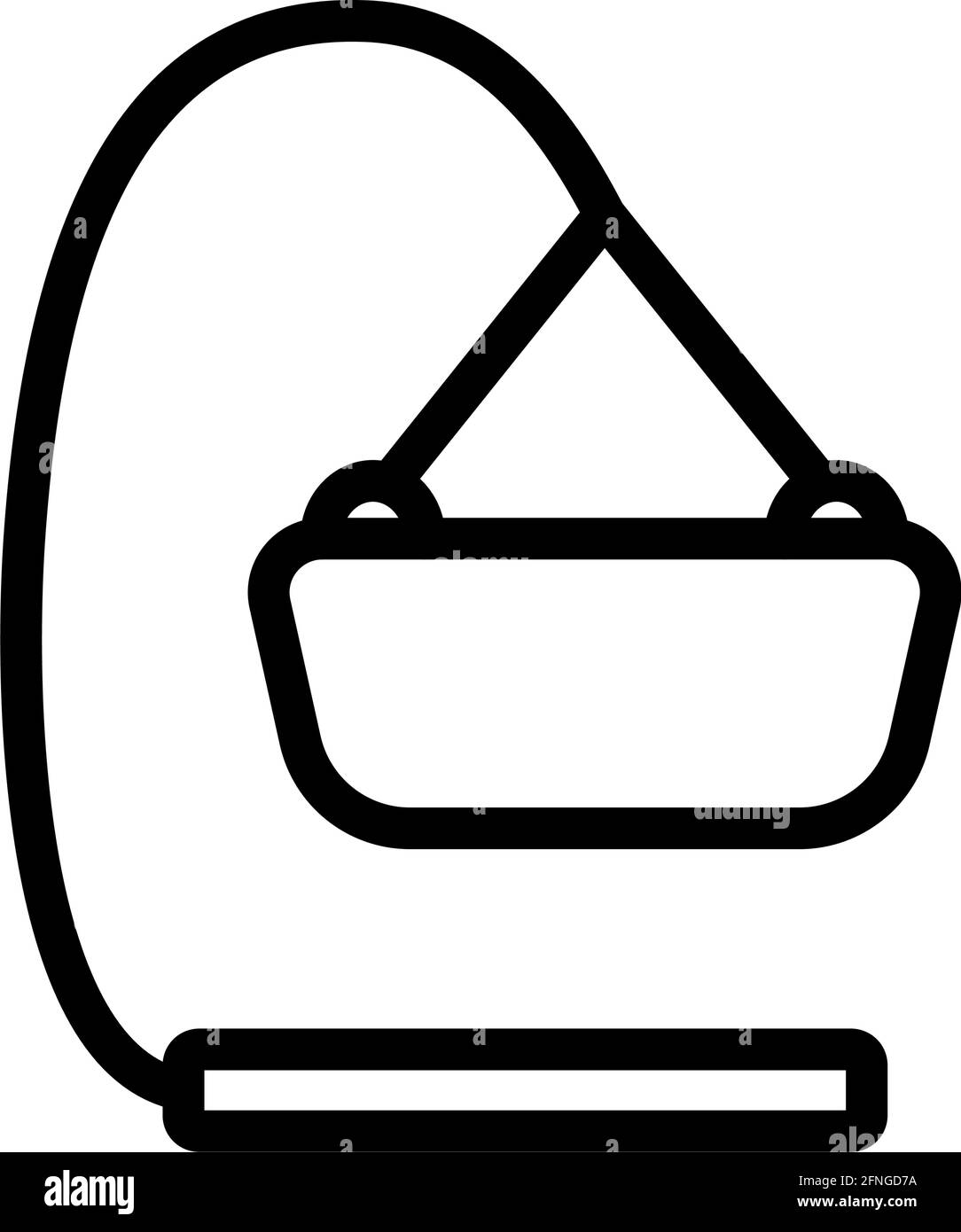 Baby Hanged Cradle Icon. Editable Bold Outline Design. Vector ...