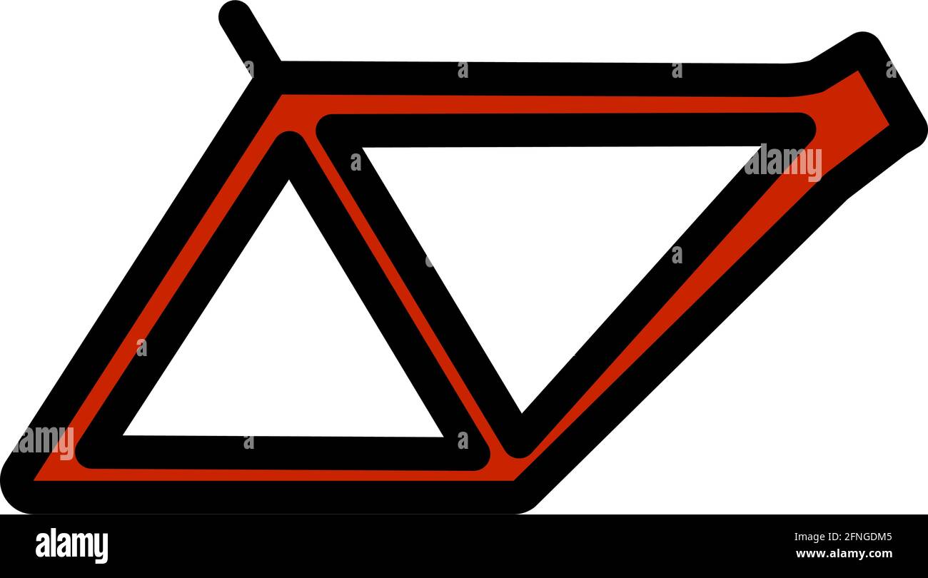 Bike Frame Icon. Editable Bold Outline With Color Fill Design. Vector ...