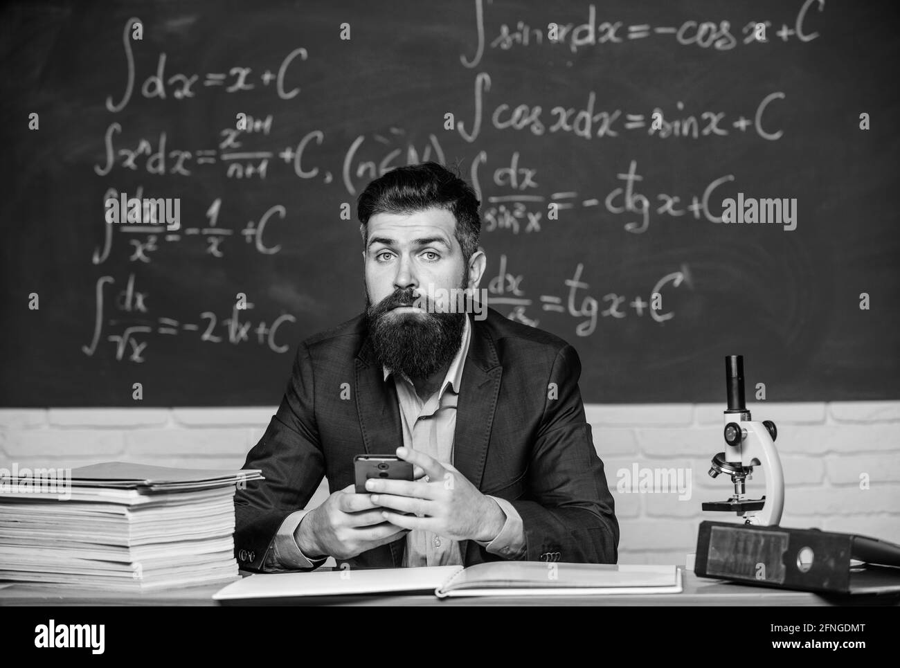 Learn technology. Modern communication. Send message. School ...