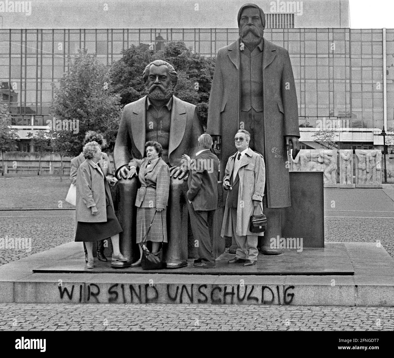 Berlin / History Monuments / 1990 Alexanderplatz: Monument to Karl Marx ...