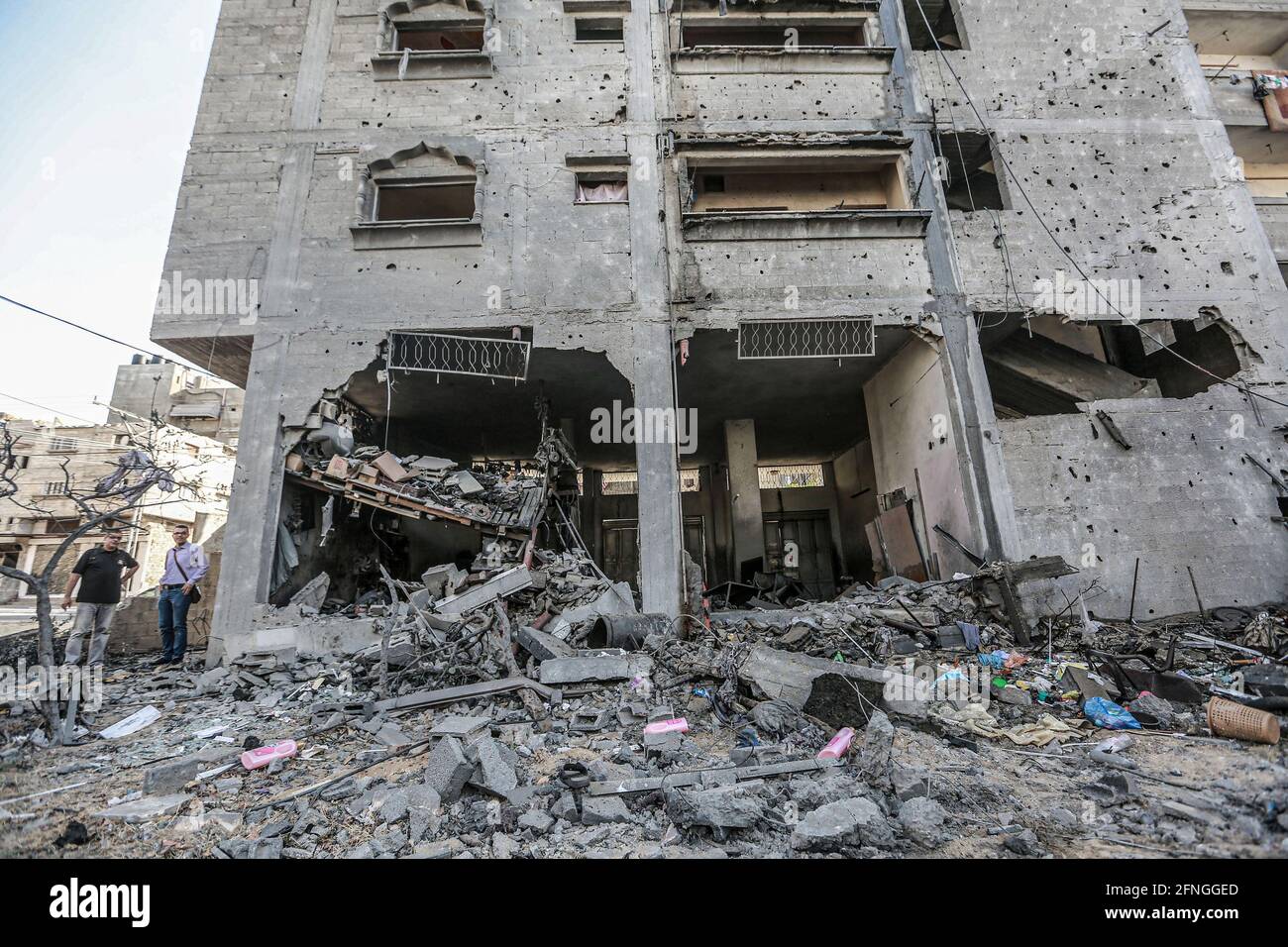 Gaza City, Palestinian Territories. 17th May, 2021. A general view of a ...