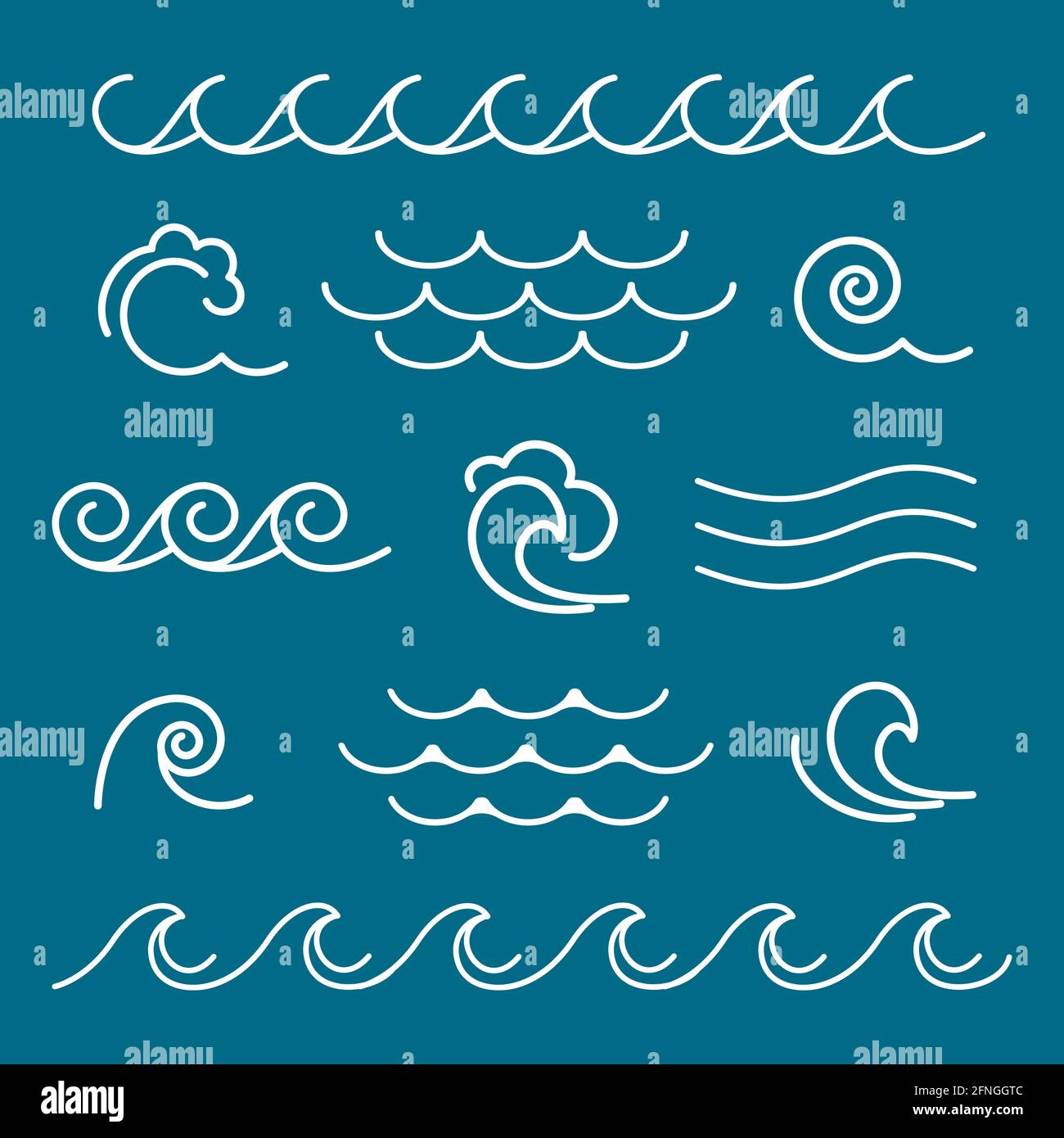 Marine waves line graphics Stock Vector Image & Art - Alamy
