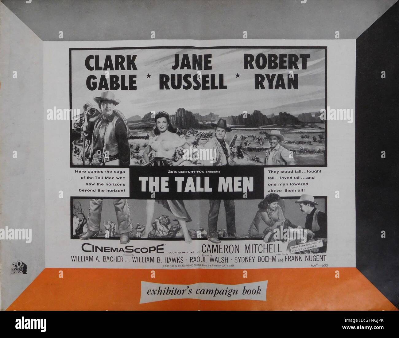 CLARK GABLE JANE RUSSELL ROBERT RYAN and CAMERON MITCHELL in THE TALL ...