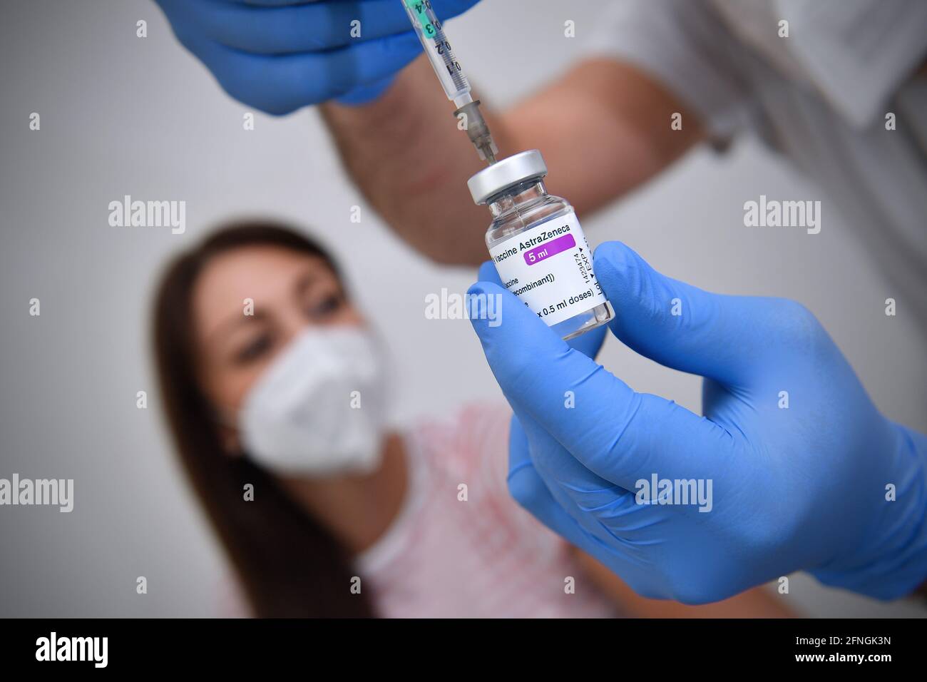 Munich, Deutschland. 16th May, 2021. Topic picture - Vaccination with ...