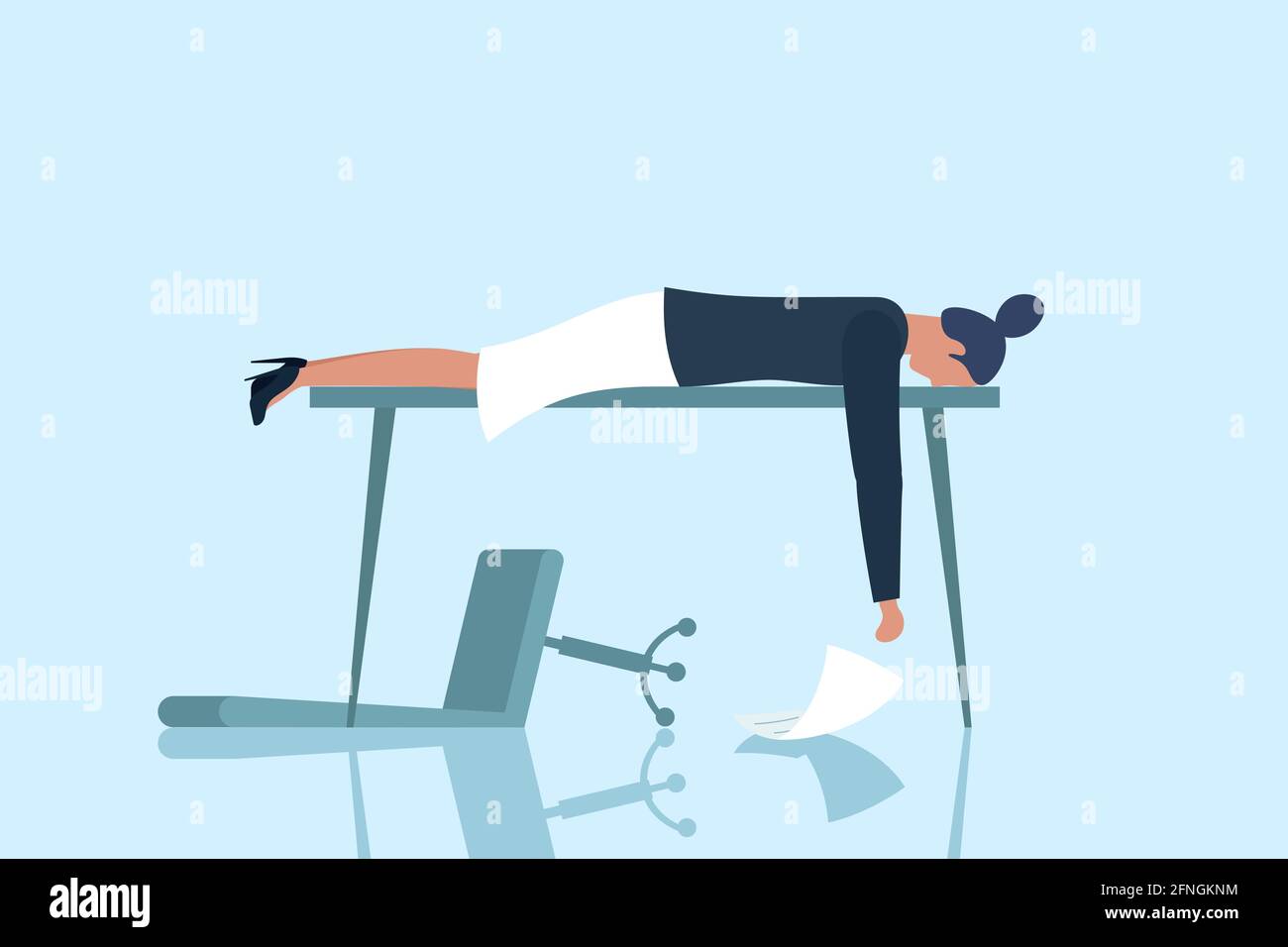 Work burnout anxiety mental Stock Vector Images - Alamy