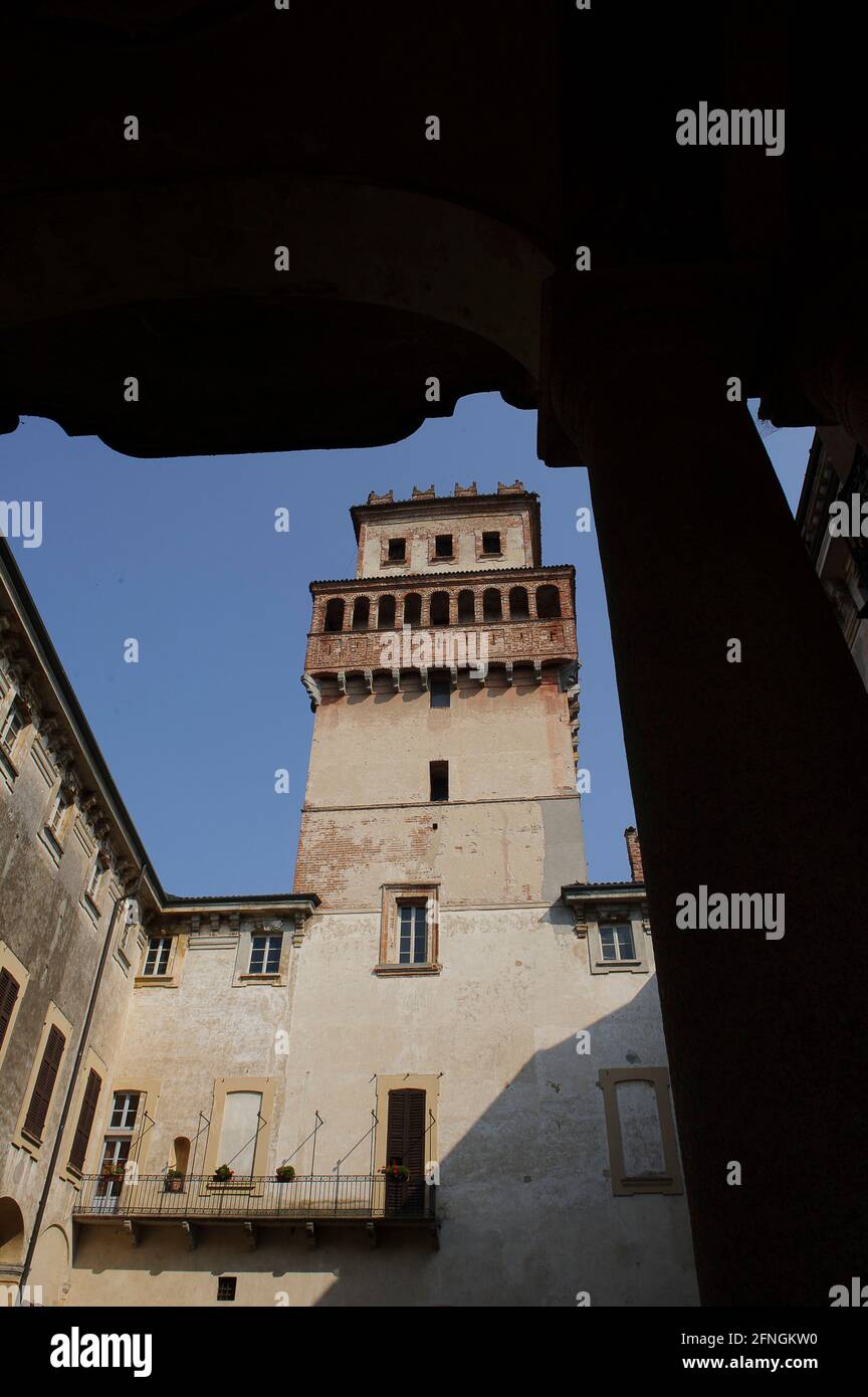 Europe, Italy, Pavia, Chignolo Po, Procaccini Castle ex Cusani Visconti ...