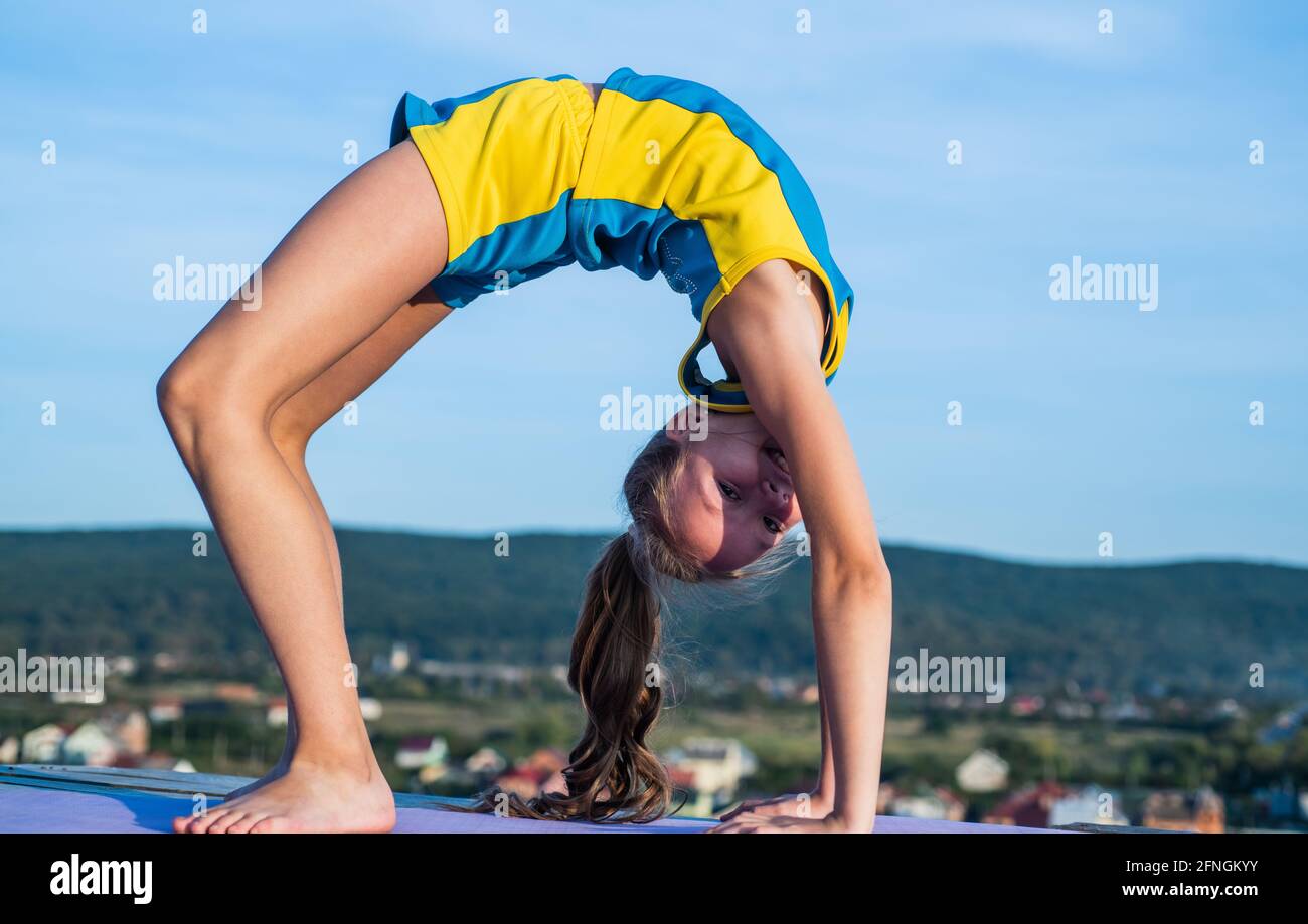 healthy lifestyle. back to school. physical training. athletic flexible ...