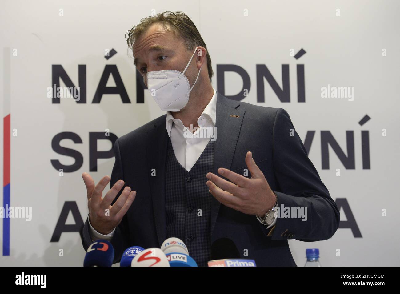 Prague, Czech Republic. 17th May, 2021. Milan Hnilicka, chairman of the ...