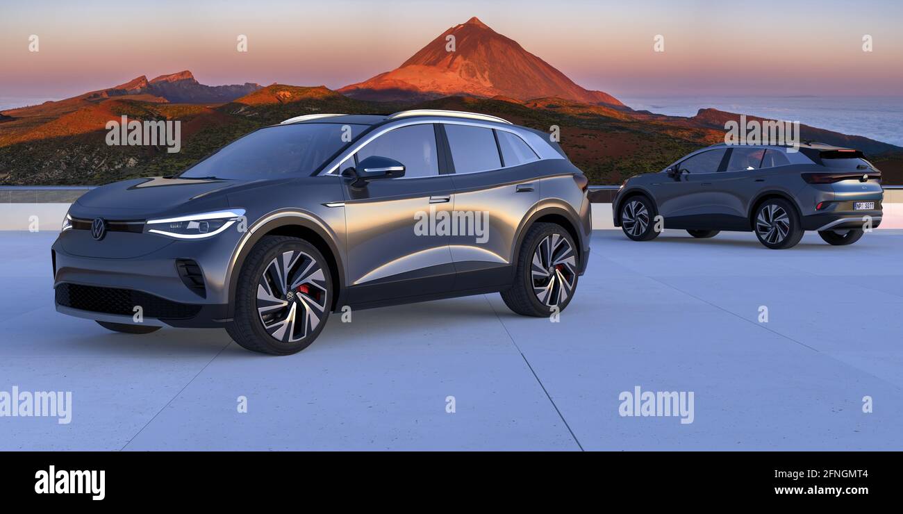 Volkswagen ID.4, Electric SUV Stock Photo - Alamy