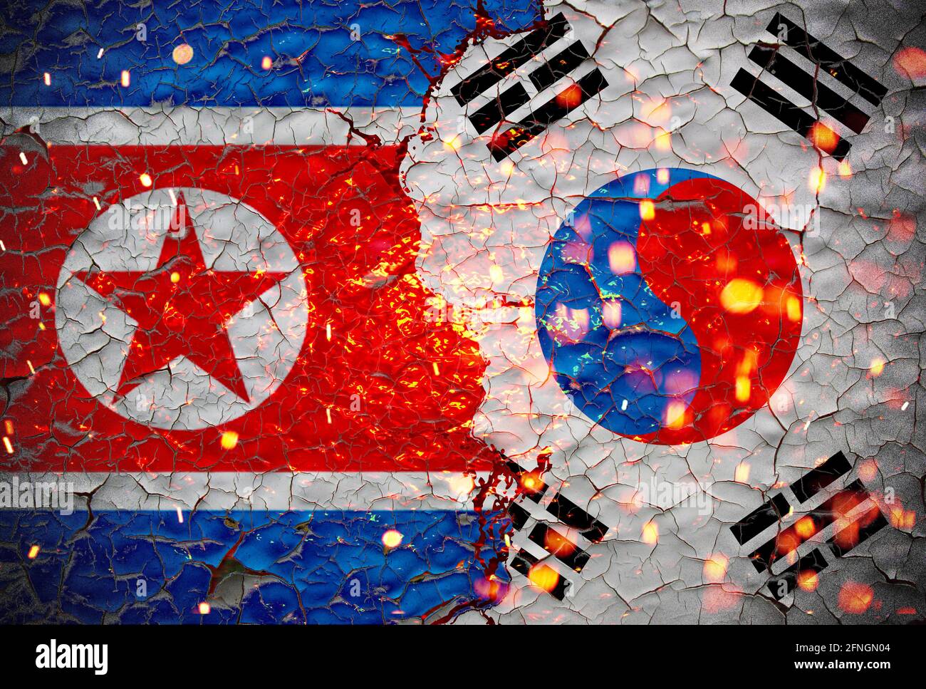 South korea national flag flags hi-res stock photography and images - Alamy
