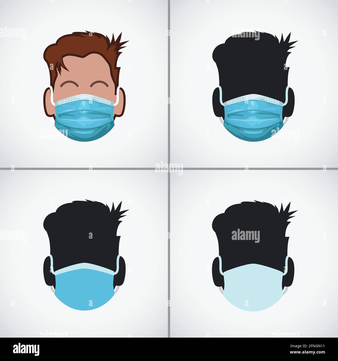 View young man wearing Stock Vector Images - Alamy