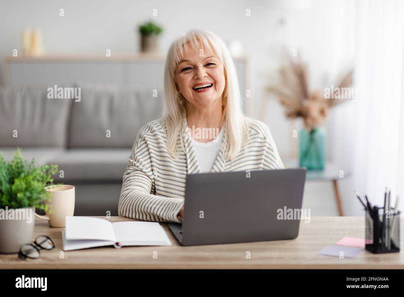 Granny computer hi-res stock photography and images - Alamy