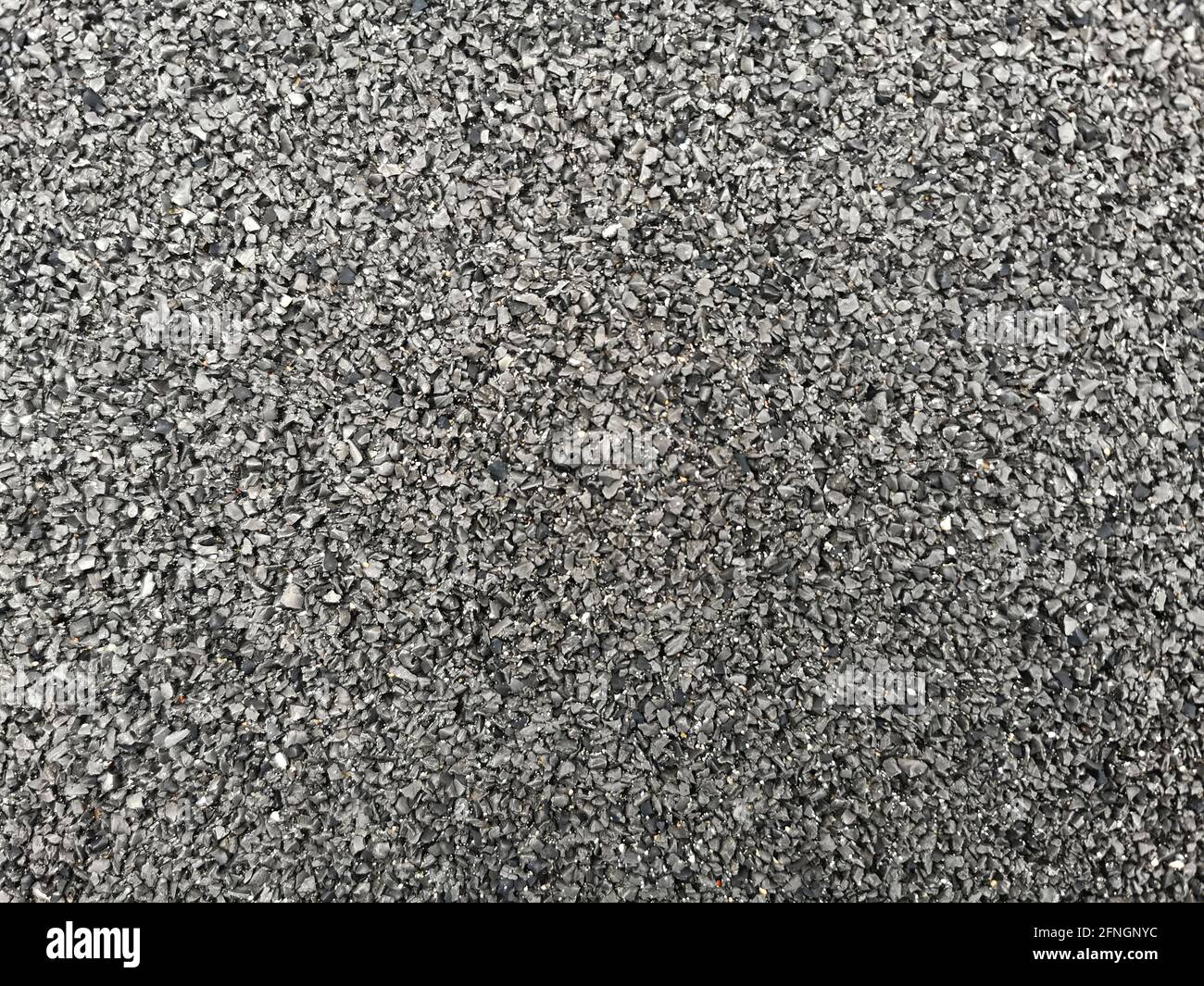 Top view of gravel of gray basalt stones and sand Stock Photo - Alamy