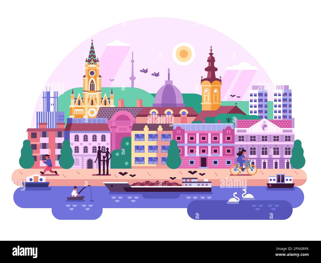 Cityscape novi sad serbia Cut Out Stock Images & Pictures - Alamy