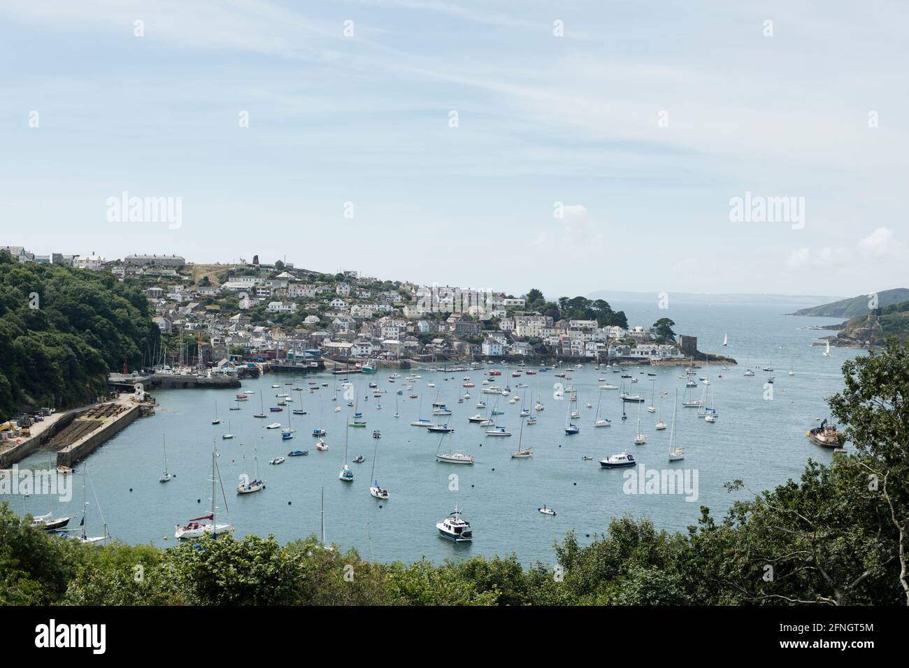 View town fowey harbour cornwall hi-res stock photography and images ...
