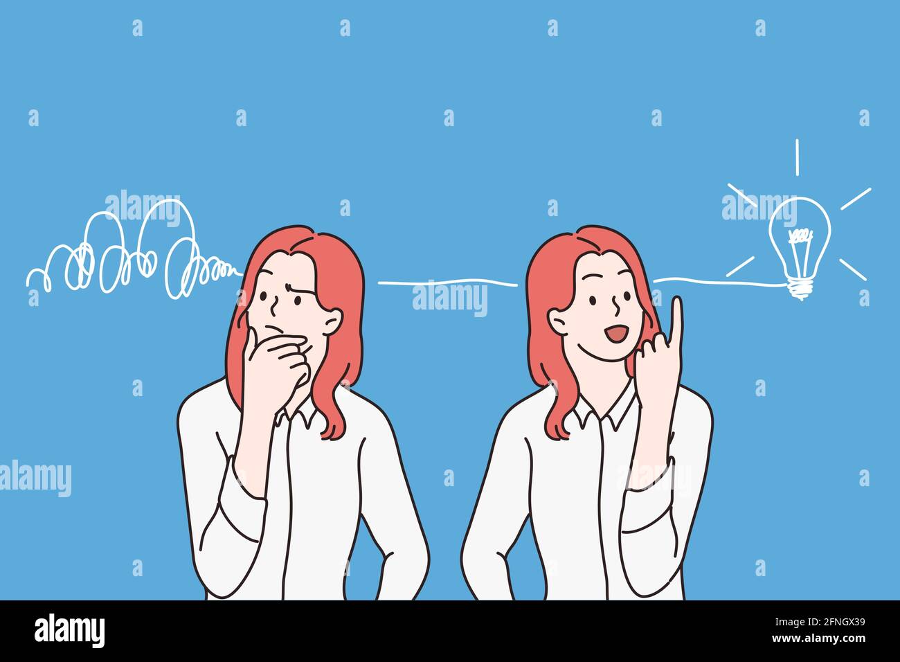 Having an idea Stock Vector Images - Alamy