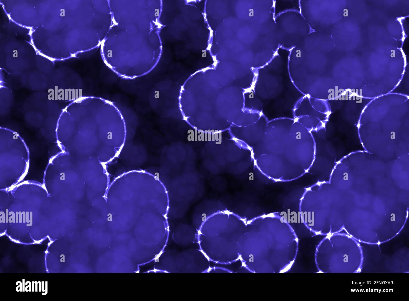 amazing creative blue big amount of organic micro organisms digital art ...