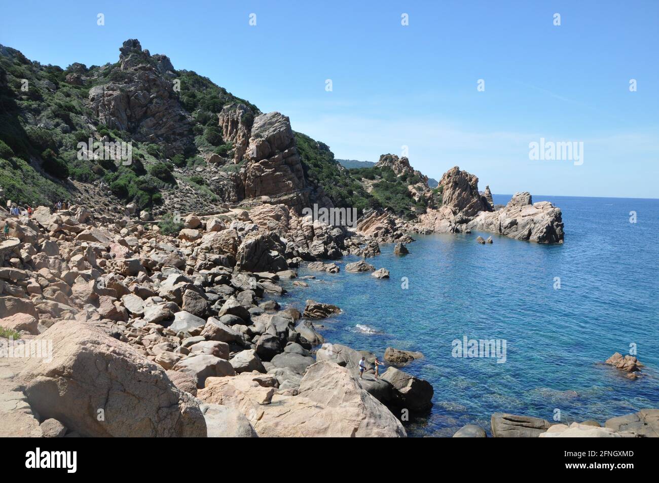 Beautiful scenery of Costa Paradiso in Trinita, Italy under clear sky ...