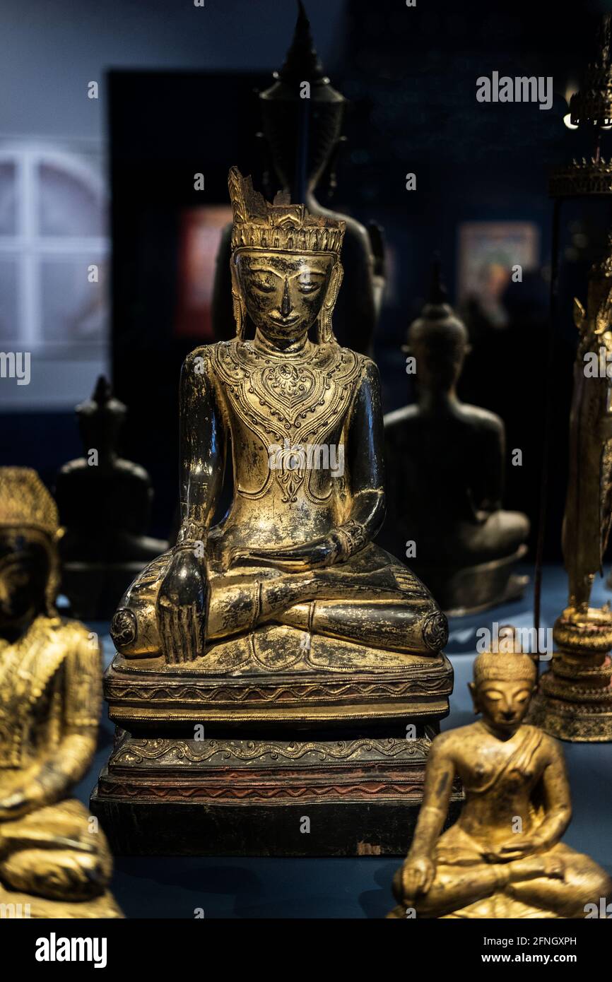 Buddha, statue, exhibition, collection, Basel, Museum of Culture Stock ...