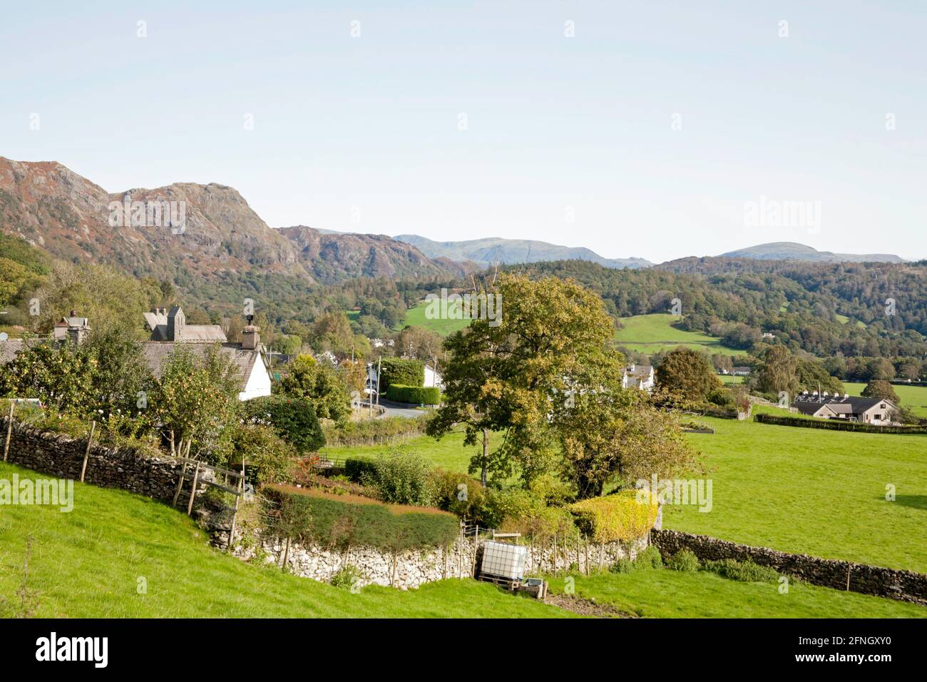 The village of Torver near Coniston the Lake District Cumbria England ...