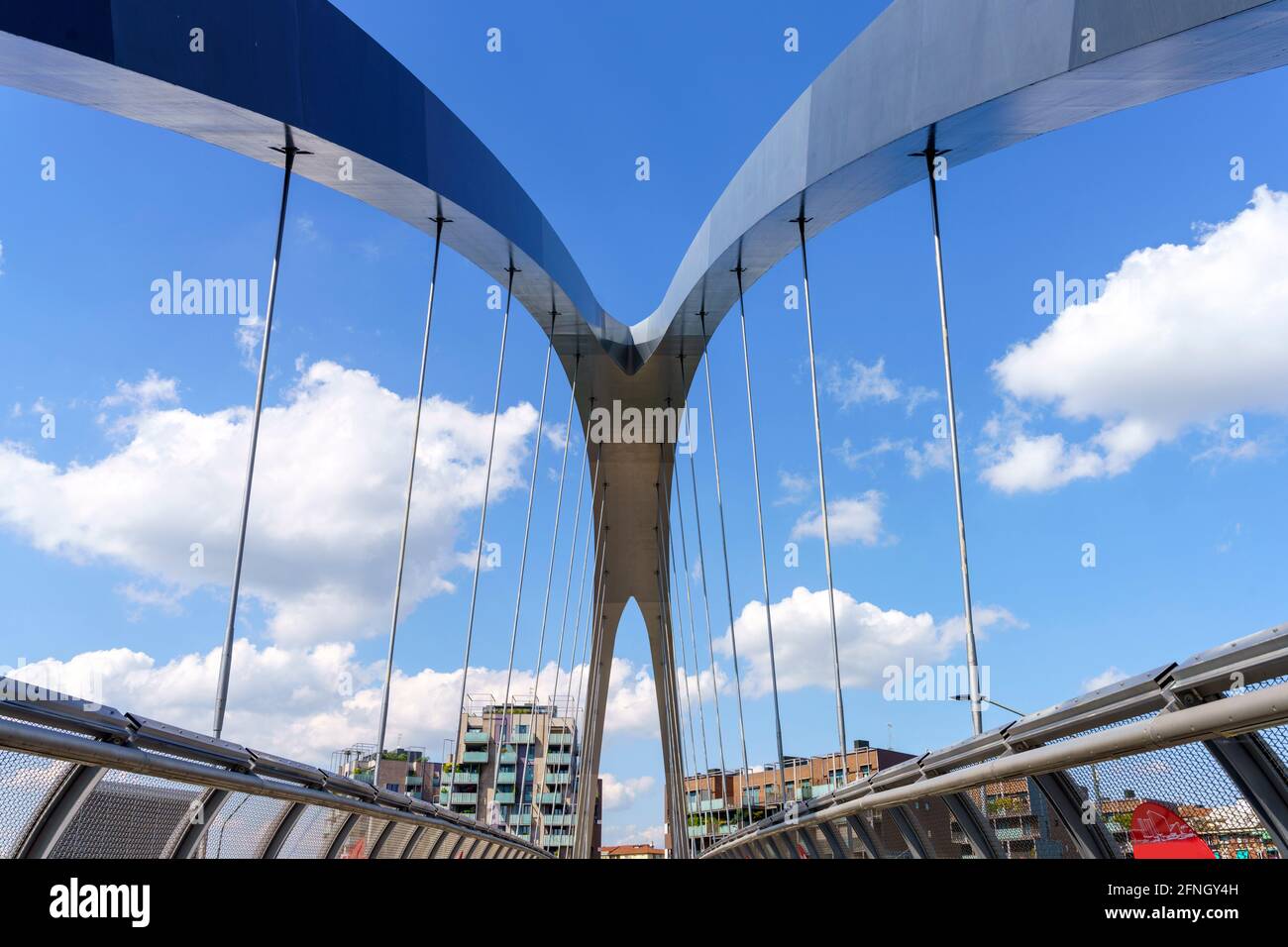 Milan, Lombardy, Italy: modern bridge at Portello area Stock Photo - Alamy