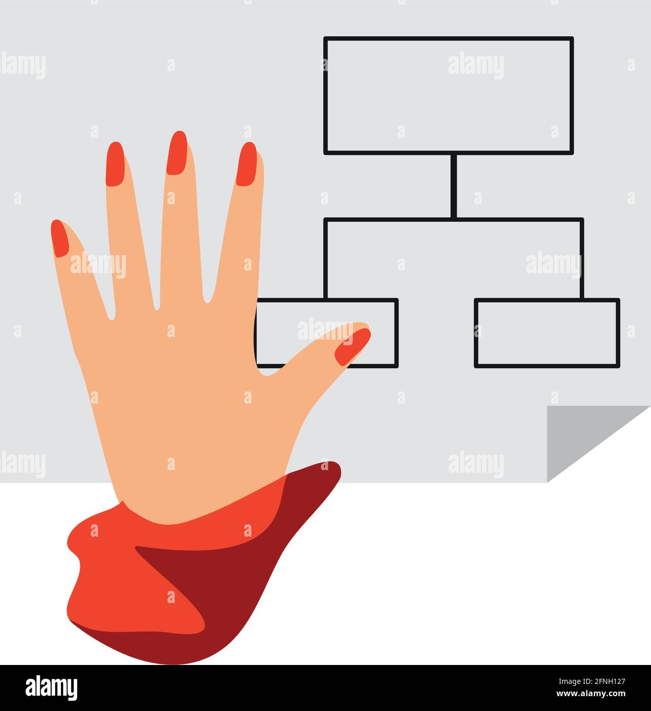 female hand organization chart Stock Vector Image & Art - Alamy