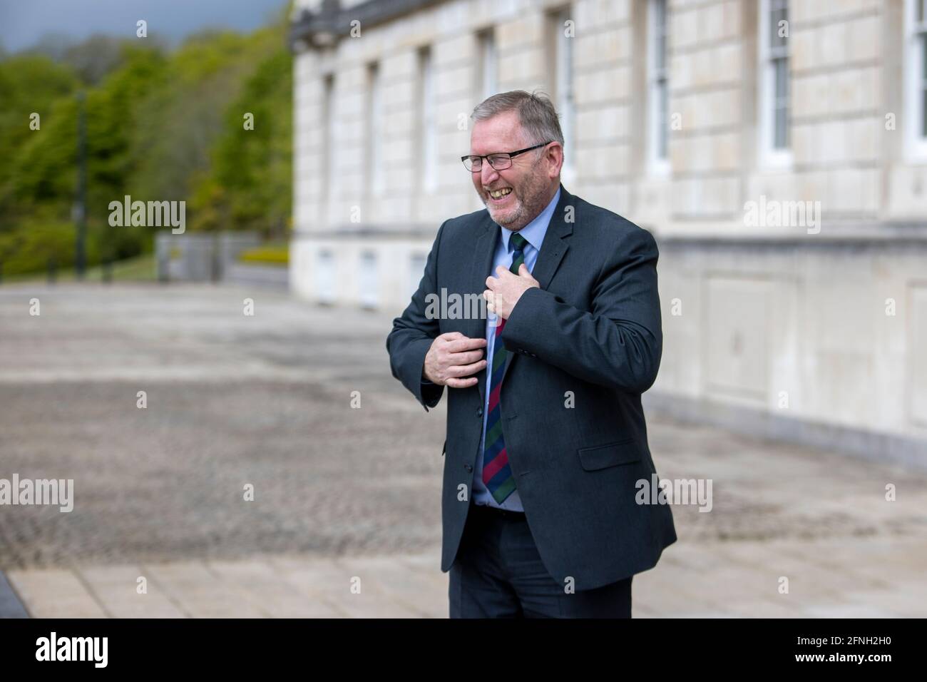 Doug Beattie at Stormont, Belfast, after becoming the new leader of the ...