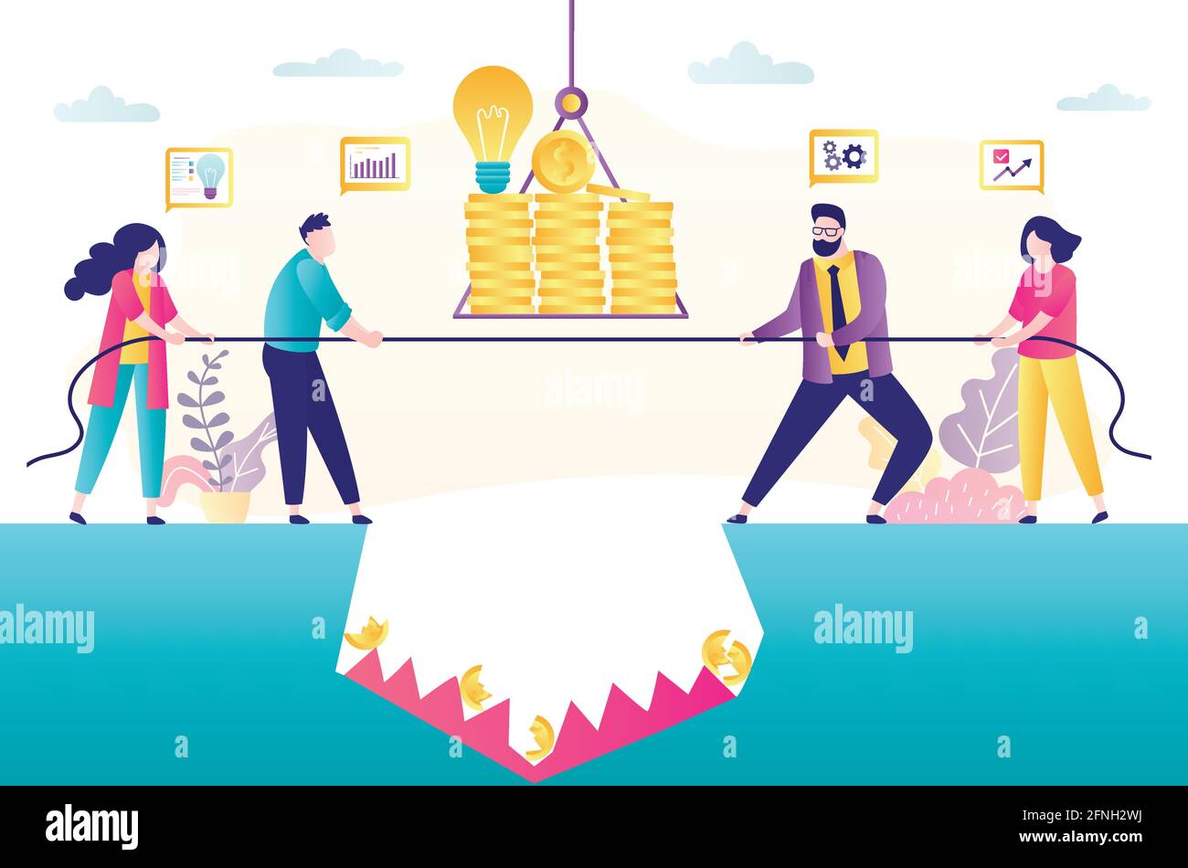 Team building for business groups Stock Vector Images - Alamy