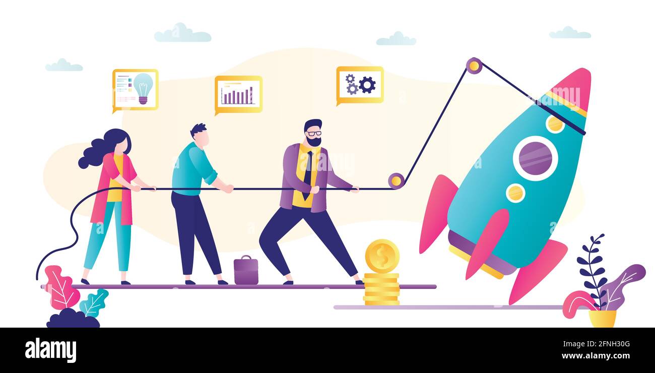 Office rocket Stock Vector Images - Alamy